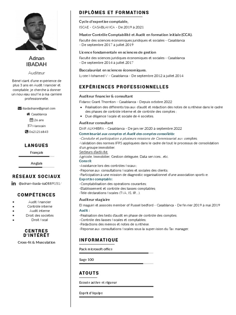 Auditeur Financier à Fidaroc Casablanca | PDF | Audit | Audit financier