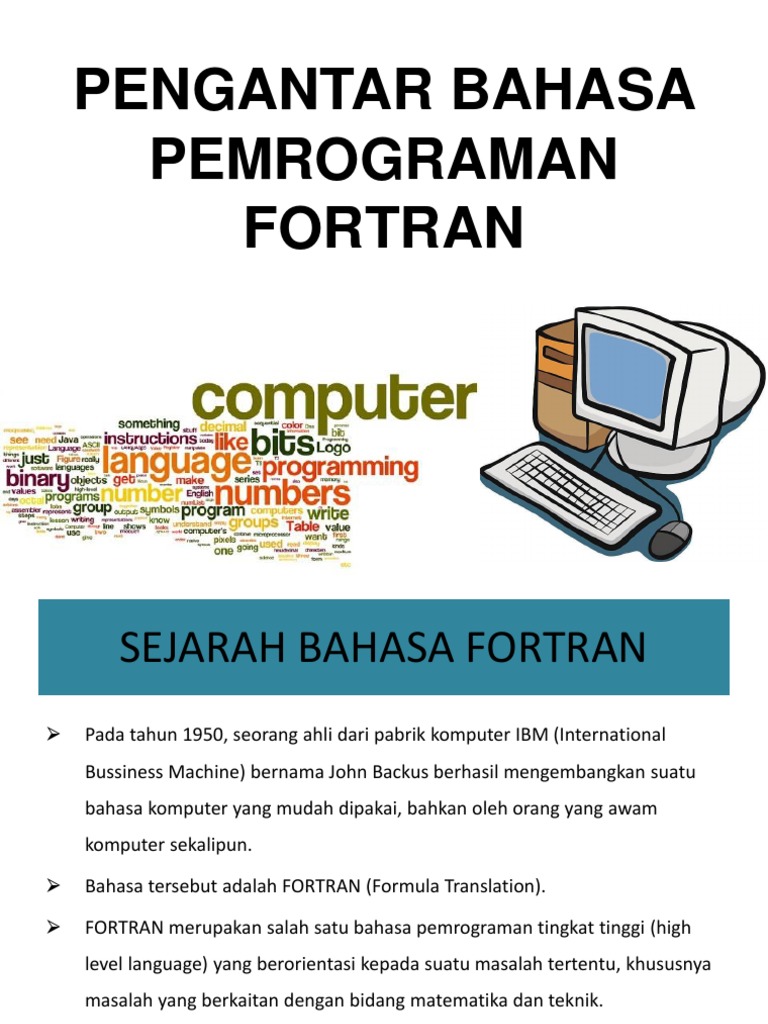 Materi 1 - Pengantar Bahasa Pemrograman Fortran | PDF | Komputer