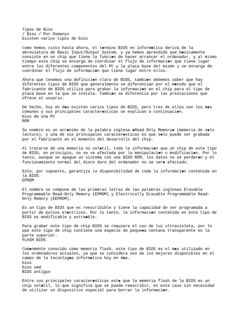 Tipos de BIOS: una explicación detallada de las características y usos ...