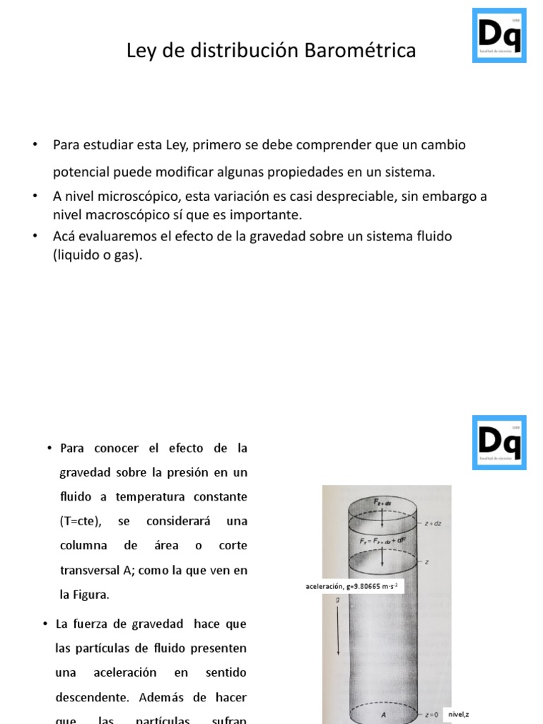 Power Ley Distribucion Barometrica | PDF | Presión | Gases