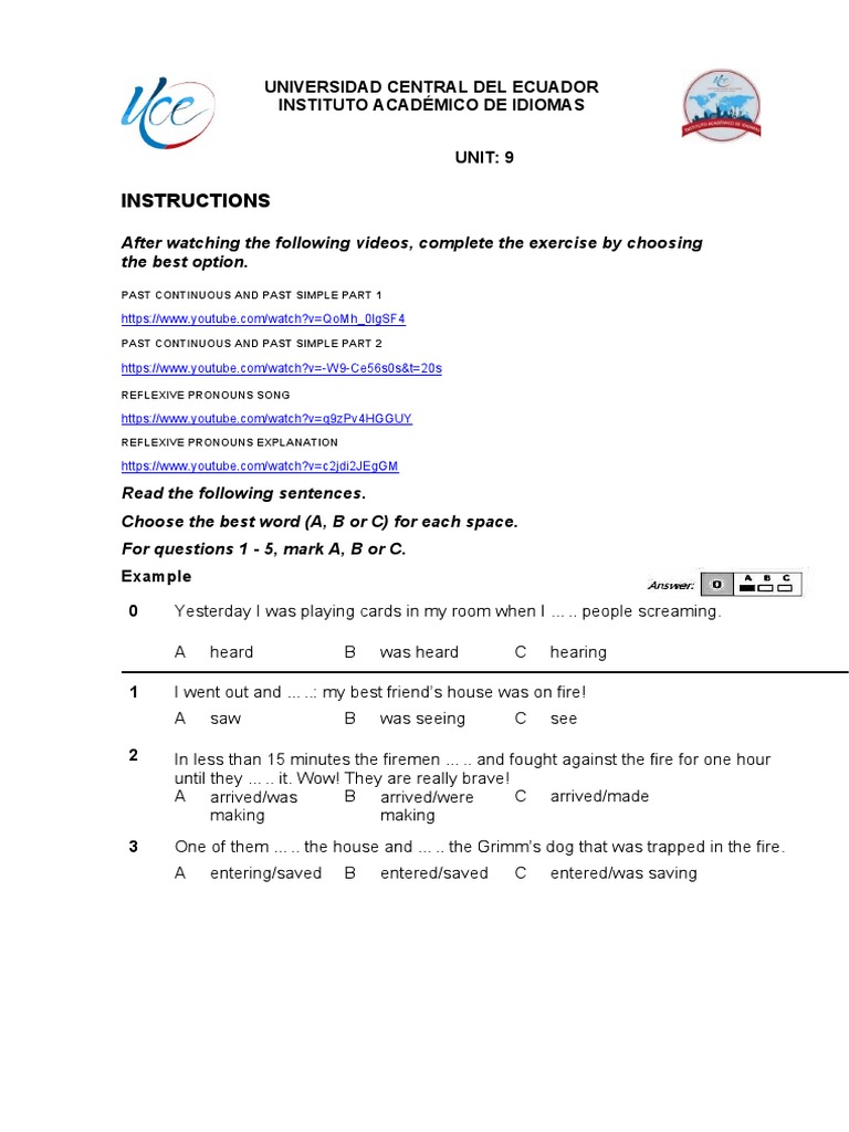 Grammar A2.2 Unit 9 | PDF