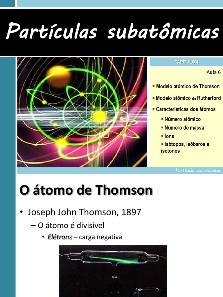 Aula 06 - Partículas Subatômicas | PDF | Próton | Elétron