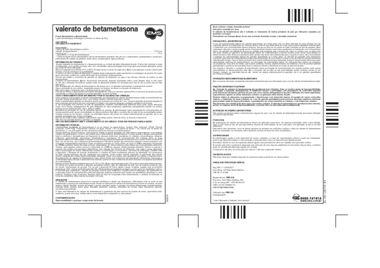 Bula Valerato de Betametasona 10240 1133 | PDF | Inflamação | Gravidez