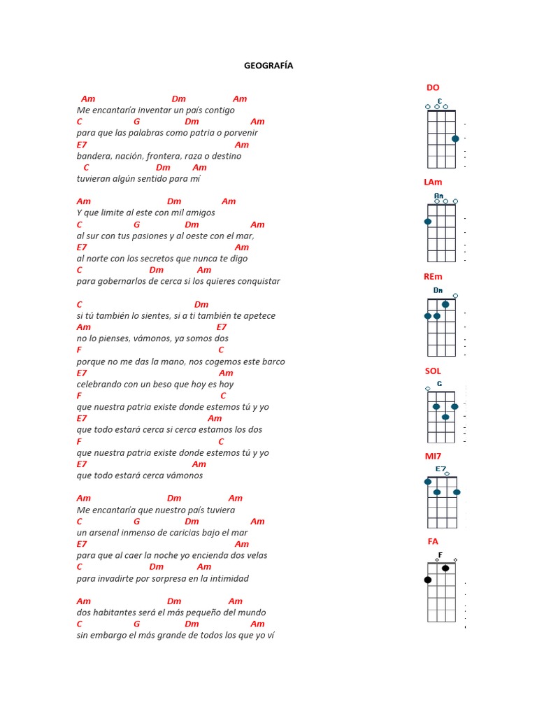 Geografía. - La Oreja de Van Gogh | PDF