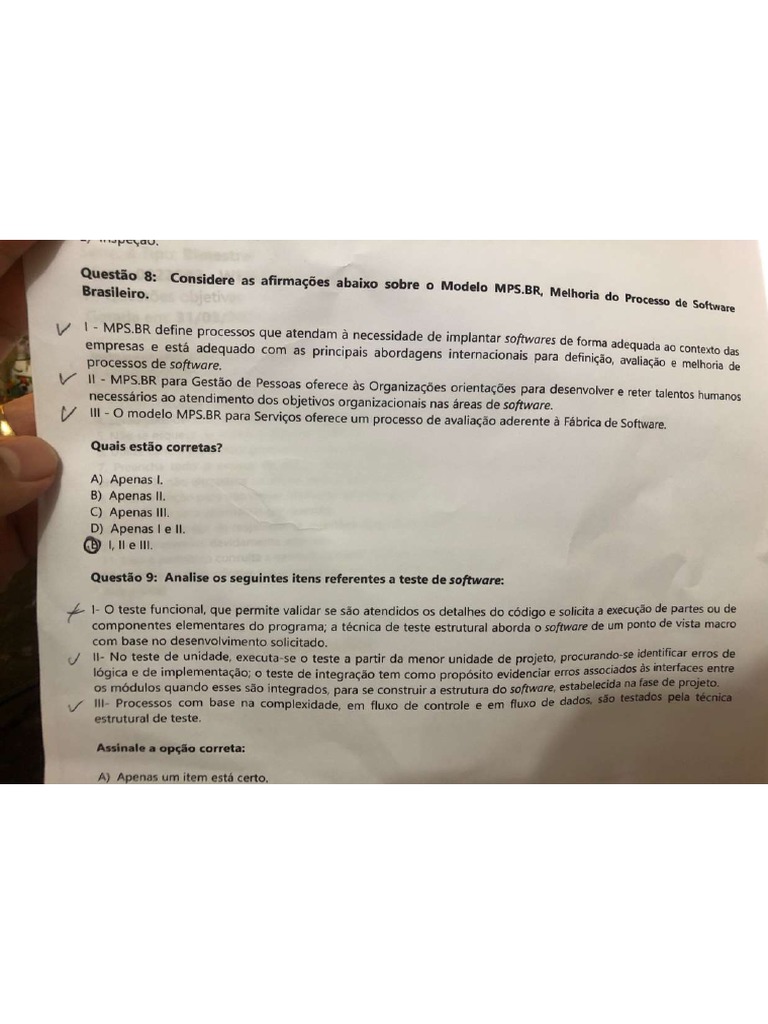 Prova Engenharia de Software 2 | PDF