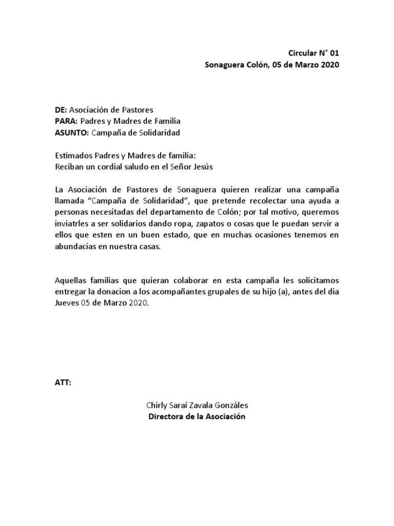 Circular N. 01 | PDF