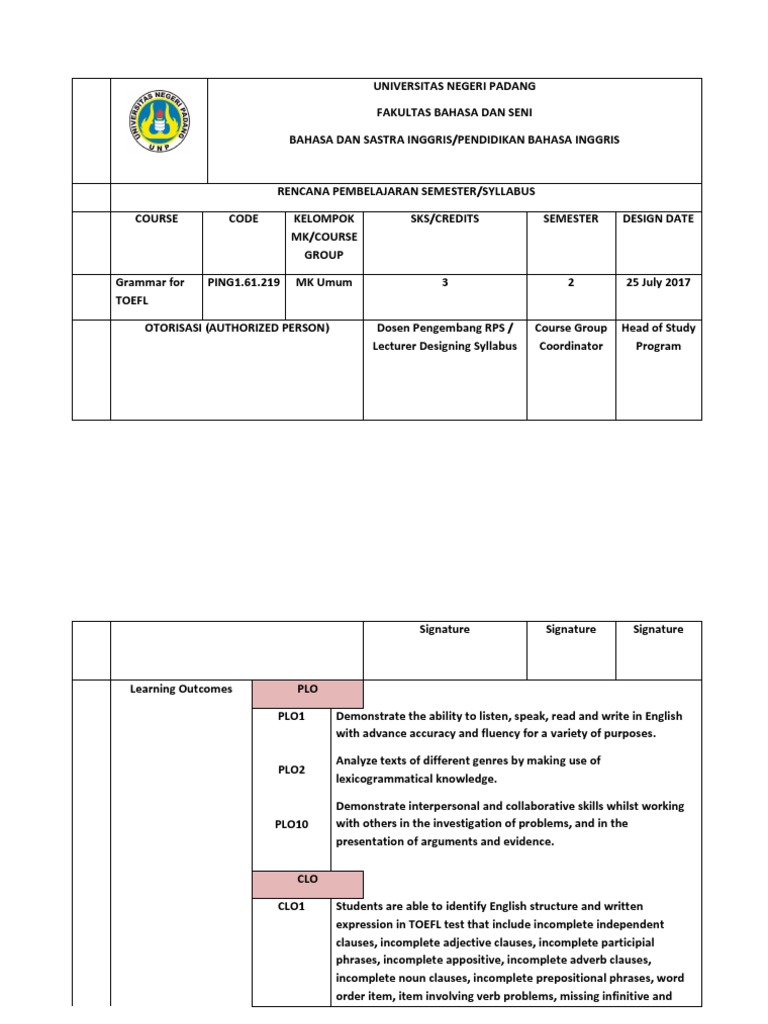 RPS Grammar For Toefl | PDF | English Grammar | Linguistic Typology