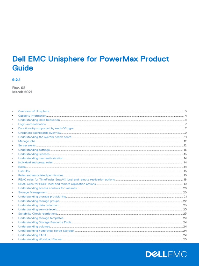 Dell EMC Unisphere For PowerMax Product Guide V9.2.1 | PDF | Byte ...