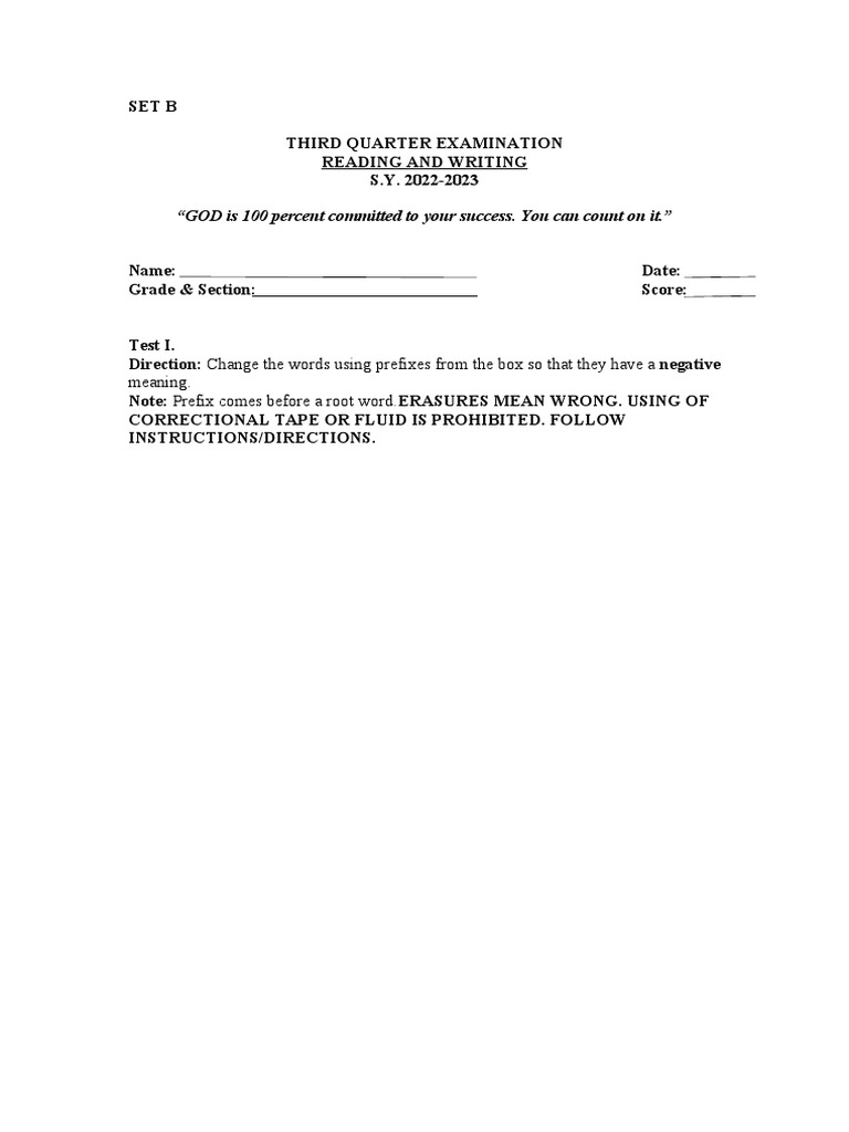 Set B Exam Pdf Idea Persuasion