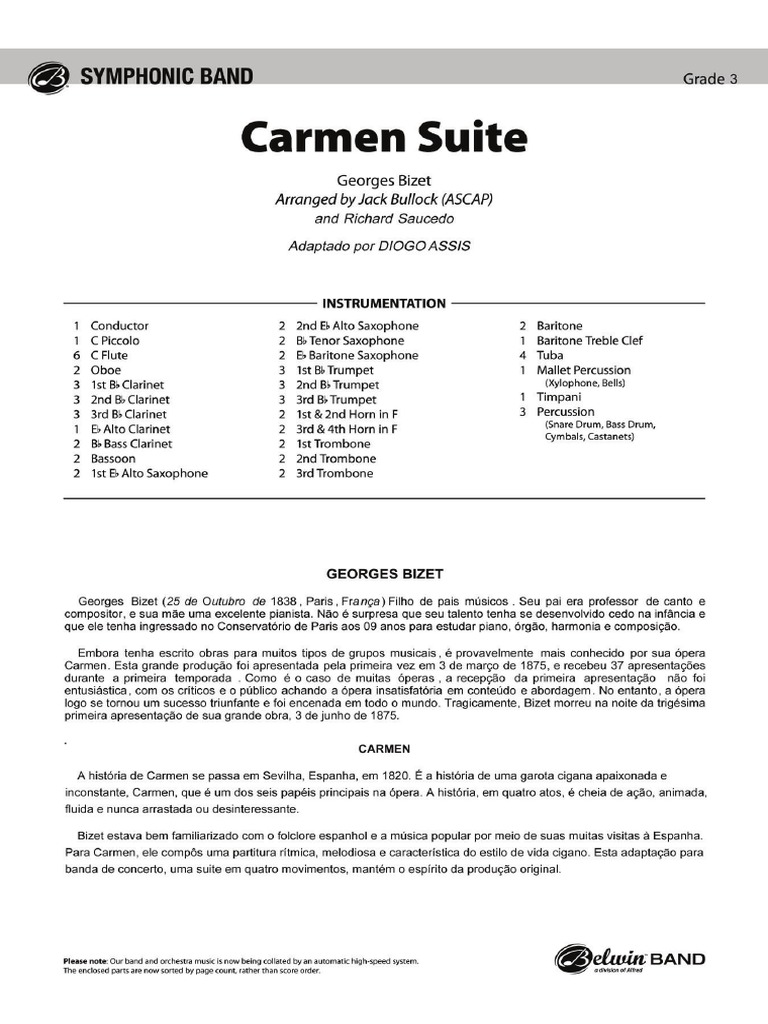 Carmen Suite (DSA) - Jack Bullock | PDF