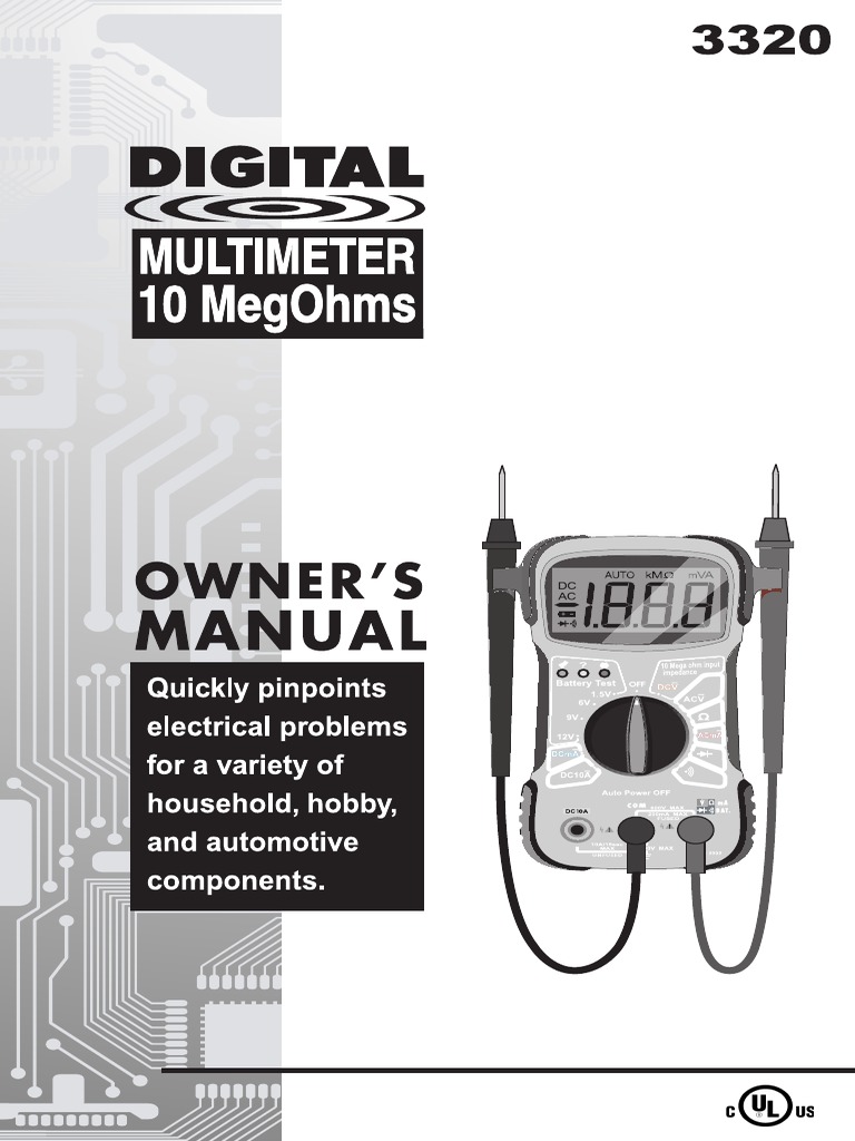 Multimeter Innova 3320 | PDF | Power Supply | Fuse (Electrical)
