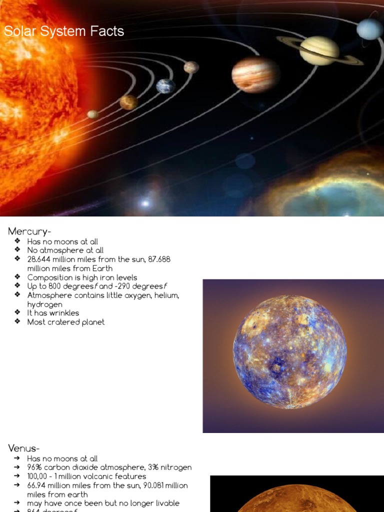 Solar System Facts | PDF | Atmosphere | Planets