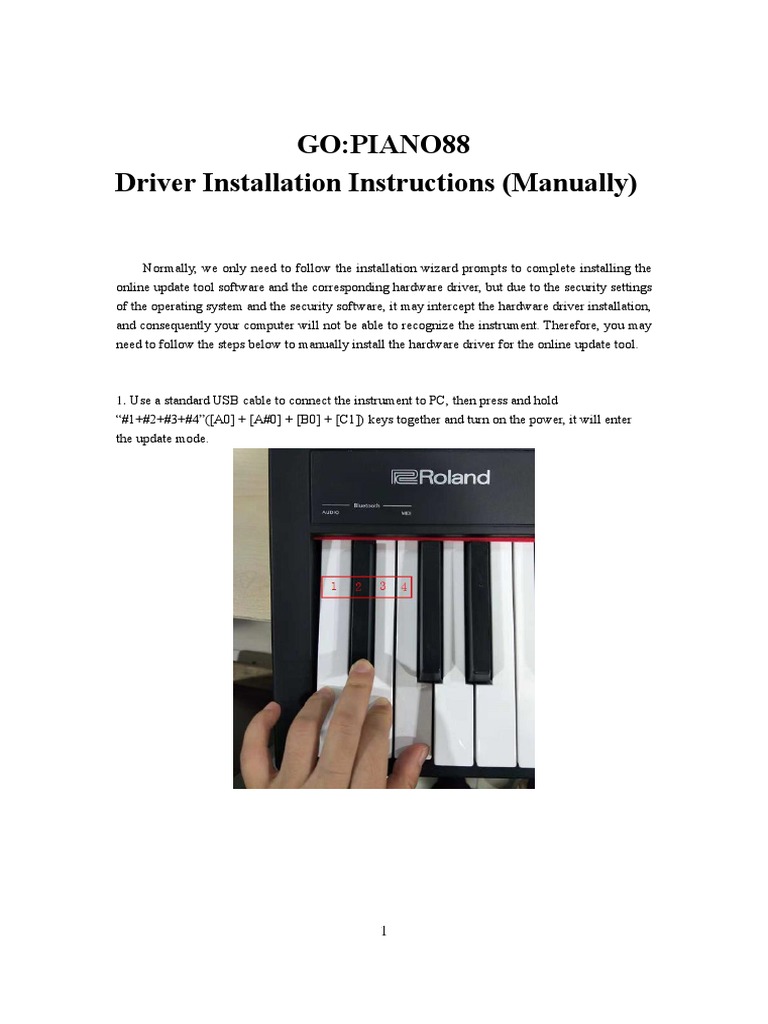 GO PIANO88 Driver Installation Instructions (Manually) v1.0 | PDF | Device Driver | Personal ...