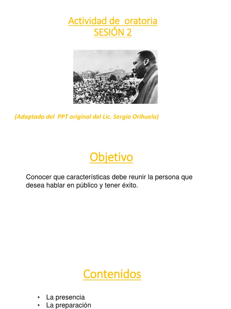 Claves para el Éxito en Oratoria | PDF | Hablar en público | Comunicación