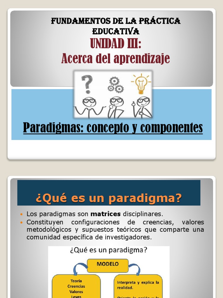 Presentación Paradigma - Concepto y Componentes | PDF