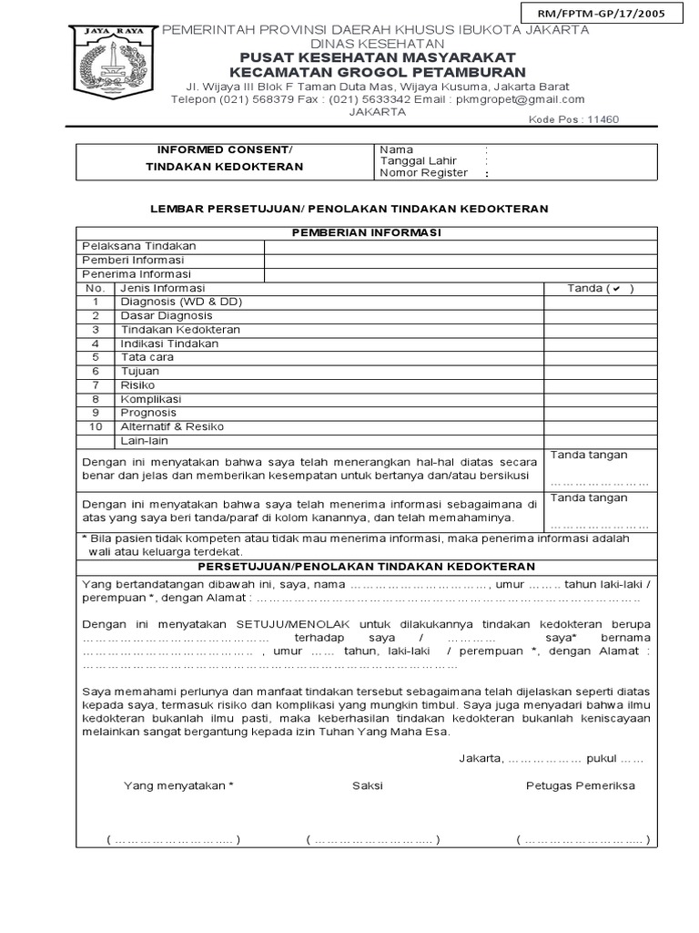 Form Informed Consent | PDF