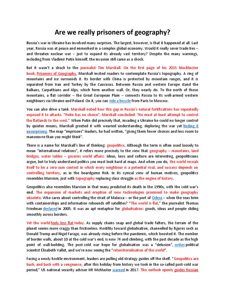 Are We Really Prisoners of Geography | PDF | Dubai | Geopolitics