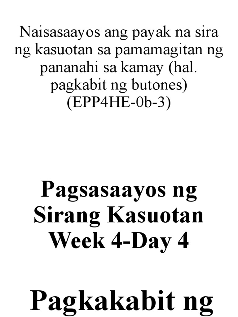 Epp Week 4 Day 4 | PDF