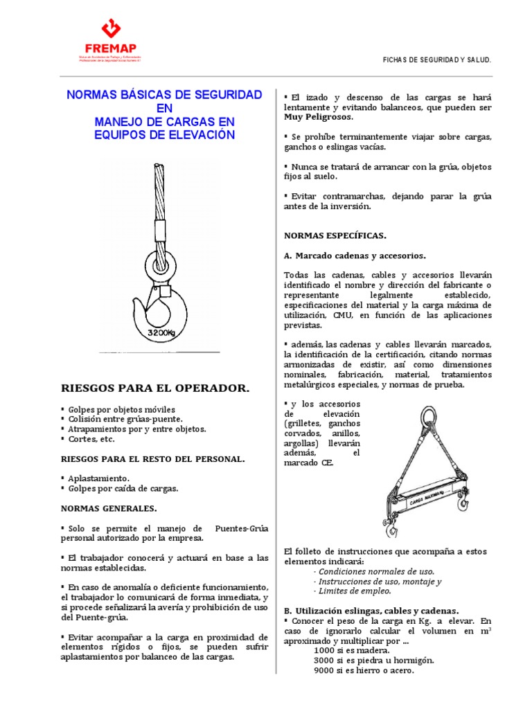 Manejos de Cargas en Equipos de Elevacion | PDF