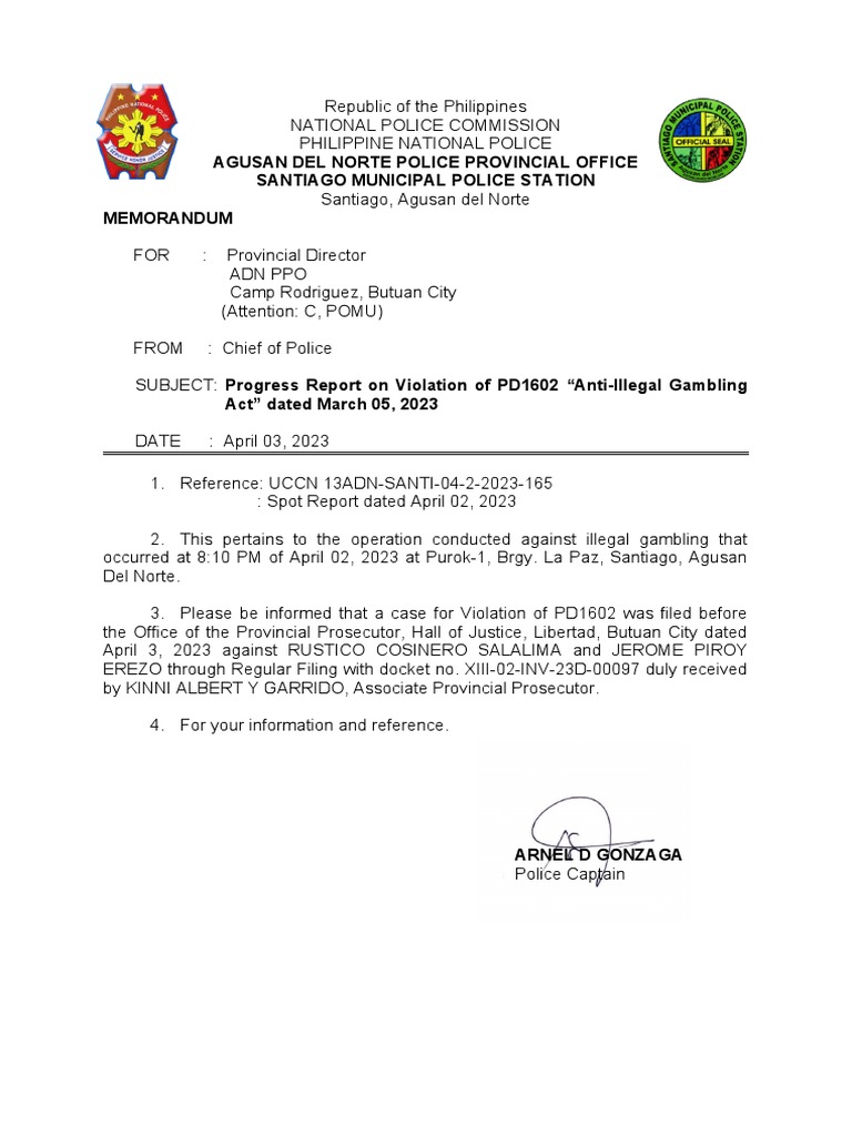 SMPS Progress Report On PD1602 Dated 4-2-2023 | PDF