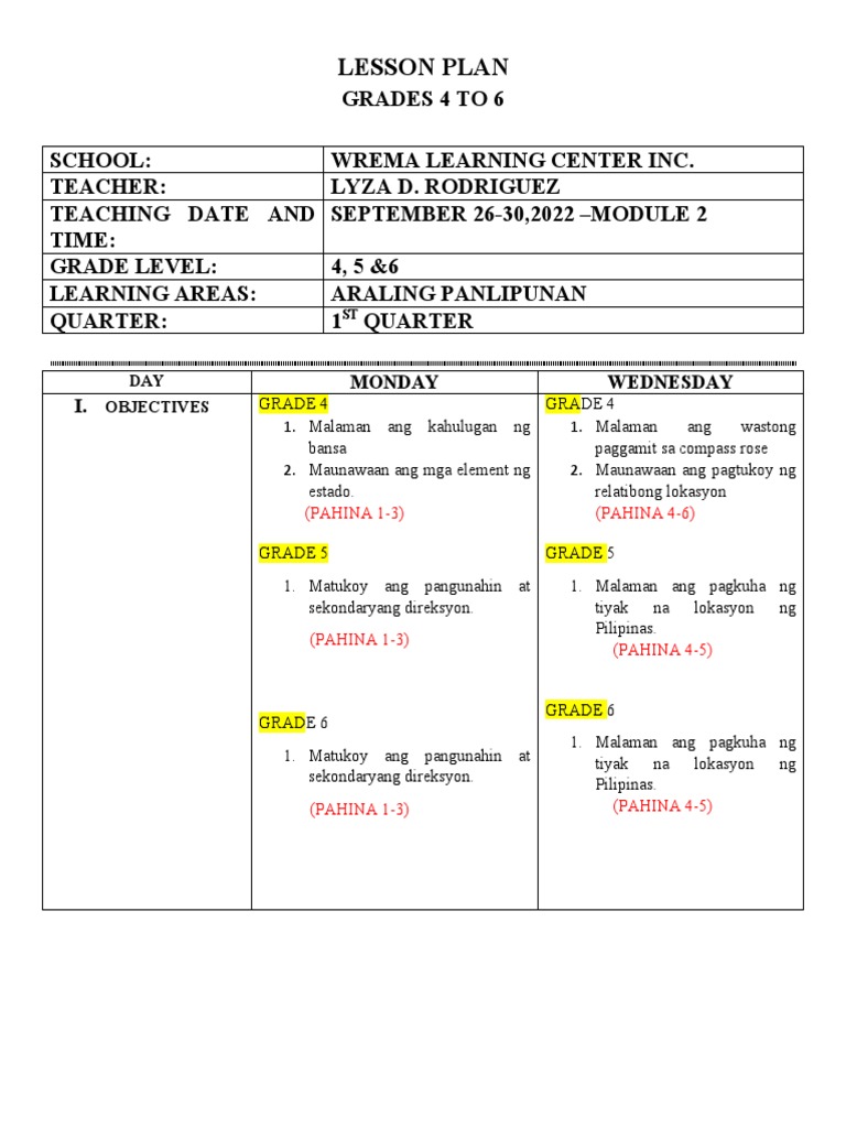 Lesson-Plan-In-Araling Panlipunan | PDF