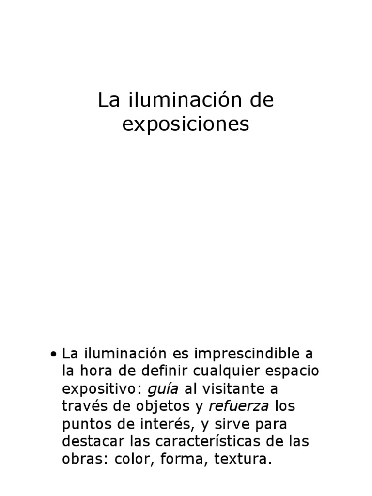 Iluminación Efectiva para Exposiciones | PDF | Color | Ligero