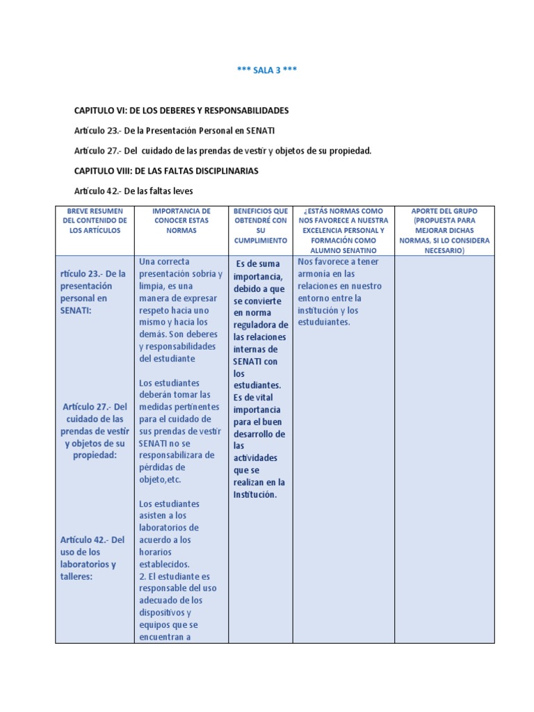 Capitulo Vi: de Los Deberes Y Responsabilidades | PDF