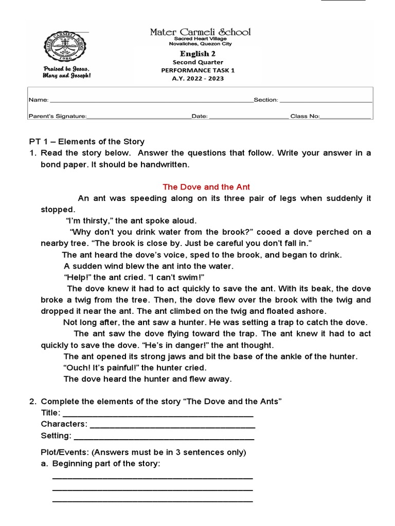 ENG.2 PT 1 - Elements of The Story | PDF