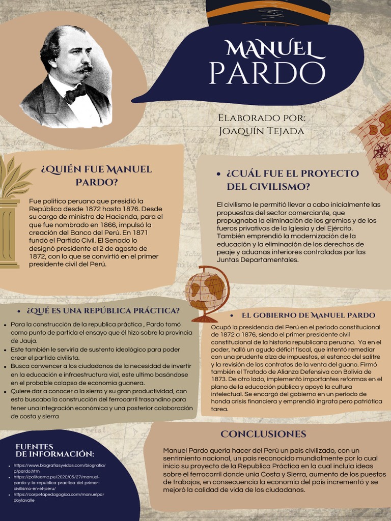 Infografía-El Gobierno de Manuel Pardo | PDF | Perú