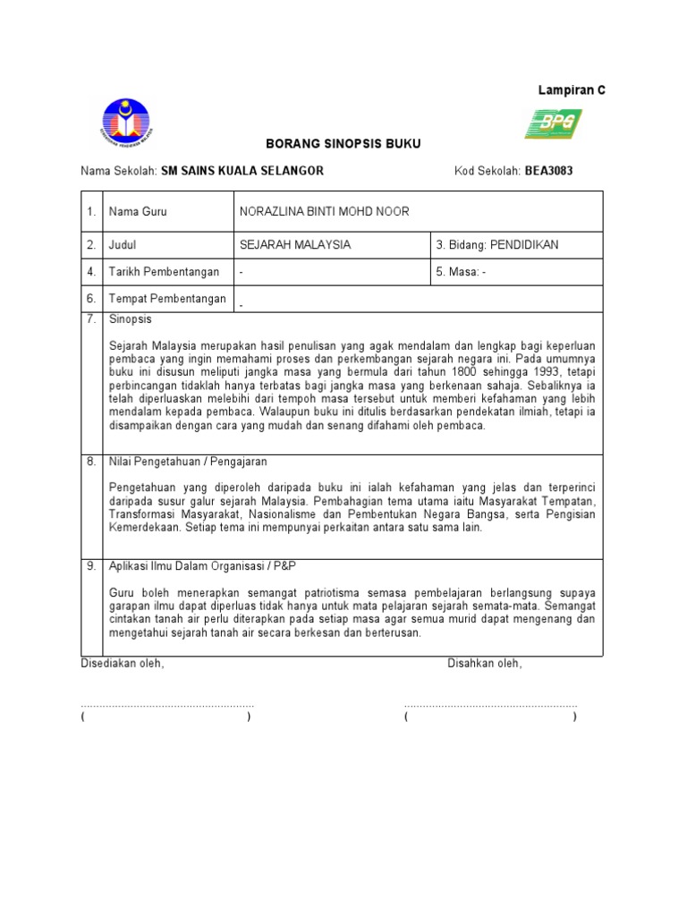 Ladap Sinopsis Buku 1 2023 | PDF