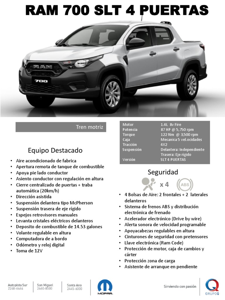 Ram 700 SLT | PDF | Eje | Tecnología de vehículos