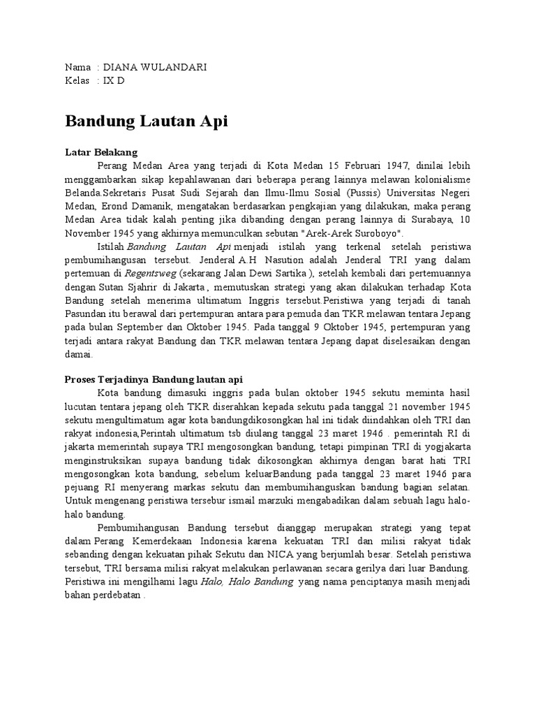Bandung Lautan Api | PDF