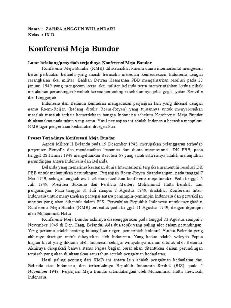 Konferensi Meja Bundar | PDF
