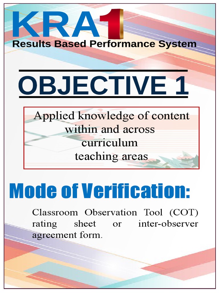 Objectives IPCRF 2021 2022 | PDF | Learning | Mentorship