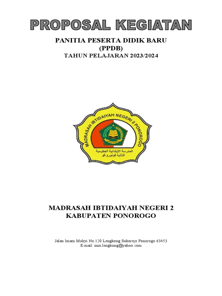 PROPOSAL Kegiatan PPDB 2023 | PDF