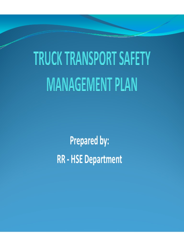 Transport Safety Management (RR) | PDF | Traffic | Driving
