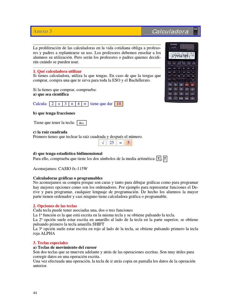 Curso Basico Calculadora | PDF | Calculadora | Números