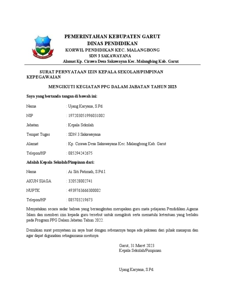 Kop Surat KKG | PDF