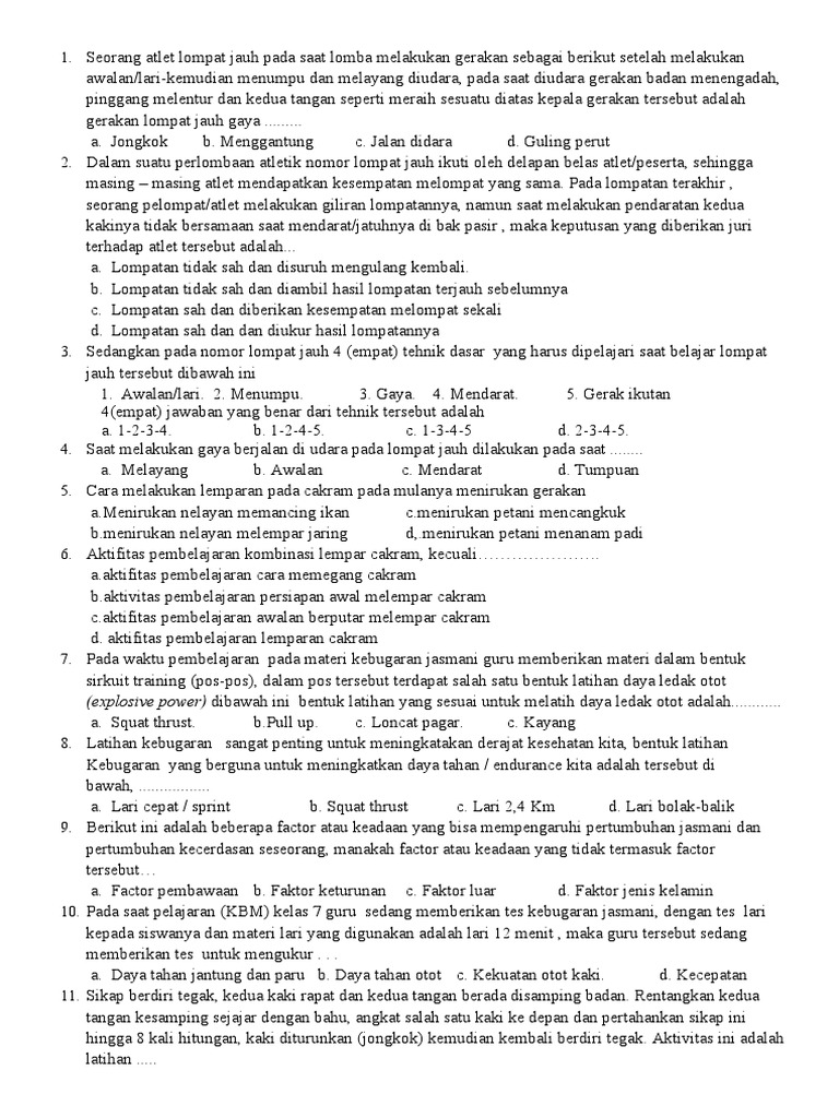 Latihan Soal PAT Genap 2023 | PDF