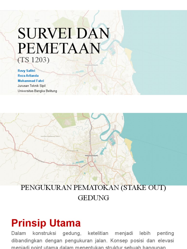 M5. Survey Pemetaan - Pengukuran Pematokan (Stake Out) Gedung | PDF