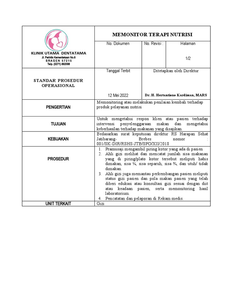 Monitoring Terapi Nutrisi | PDF
