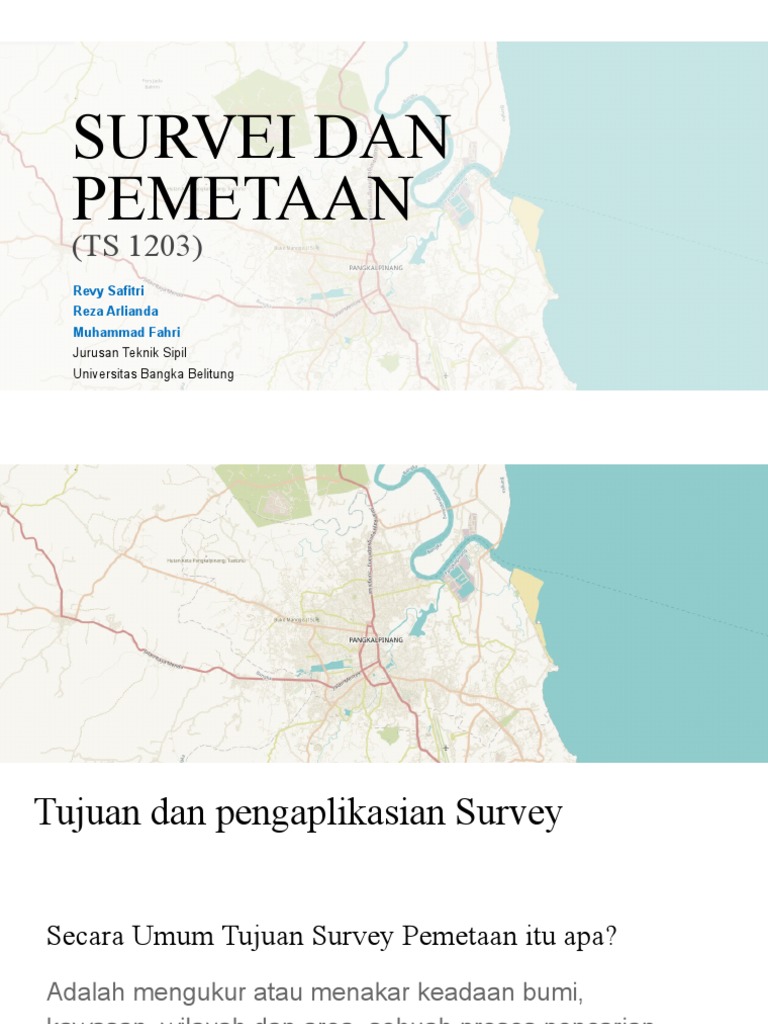 M3. M4. Survey Pemetaan - Tujuan, Tahapan, Sejarah, Jenis, Dan Sistem Proyeksi | PDF