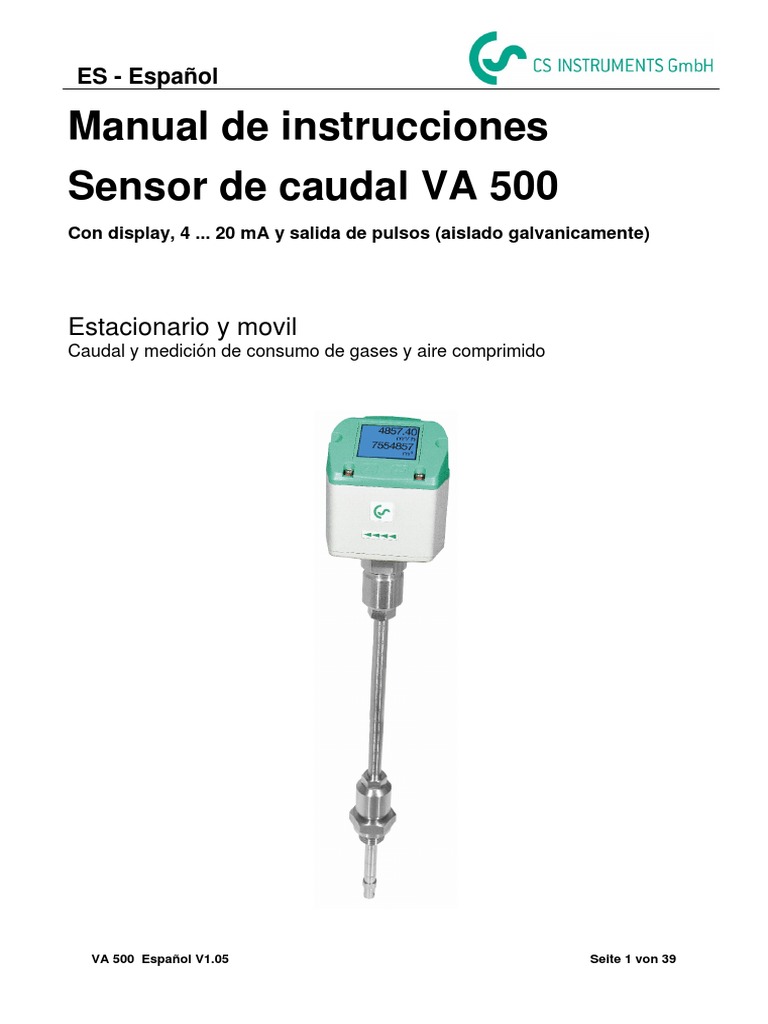 Va500 Im Es V1.05 | PDF | Medición | Sensor