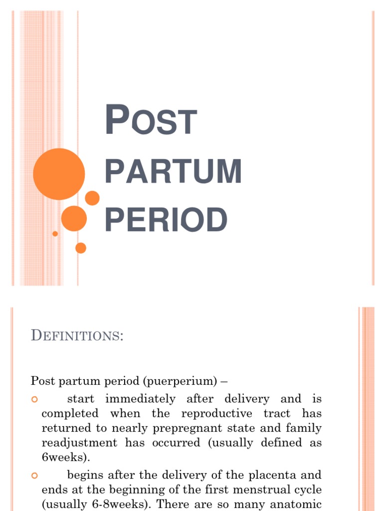 Post Partum Period | PDF | Breastfeeding | Infants