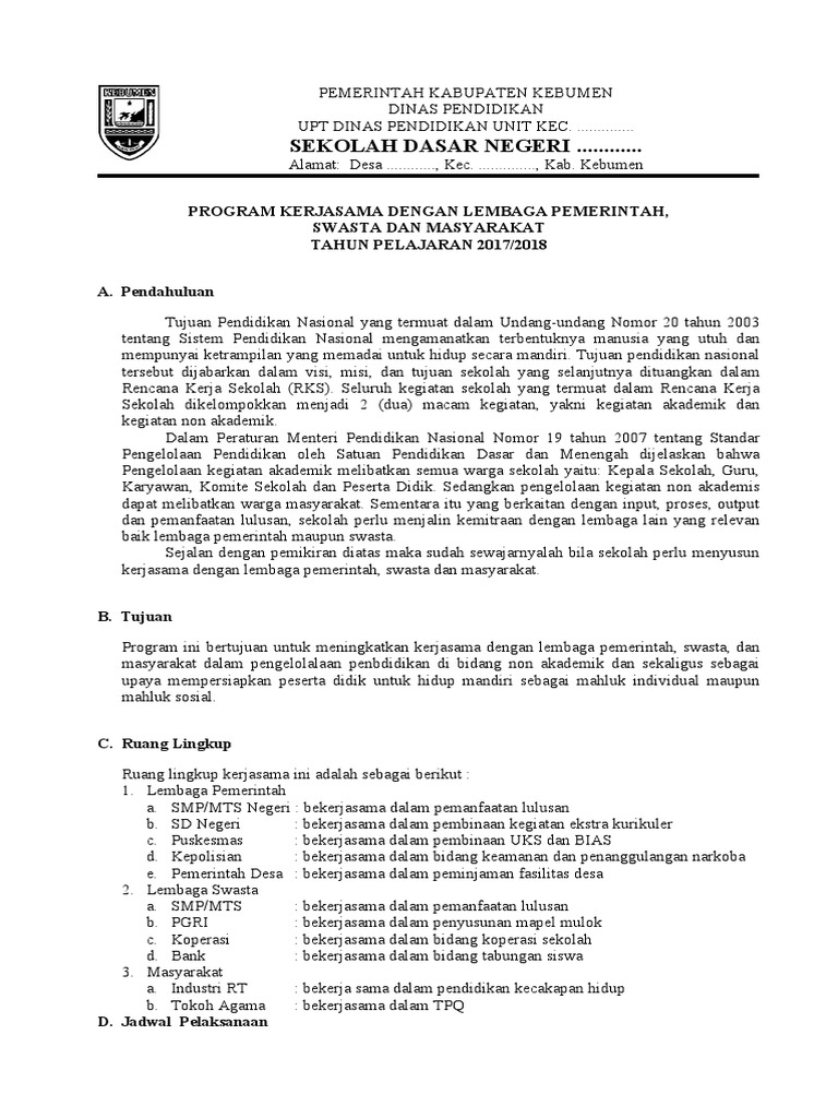 Program Kerjasama Dengan Lembaga Lain | PDF