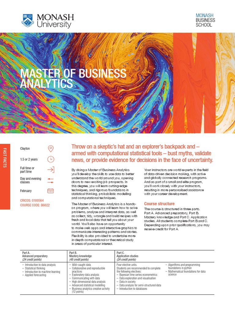 Master-of-Business-analytics Monash University | PDF | Analytics ...