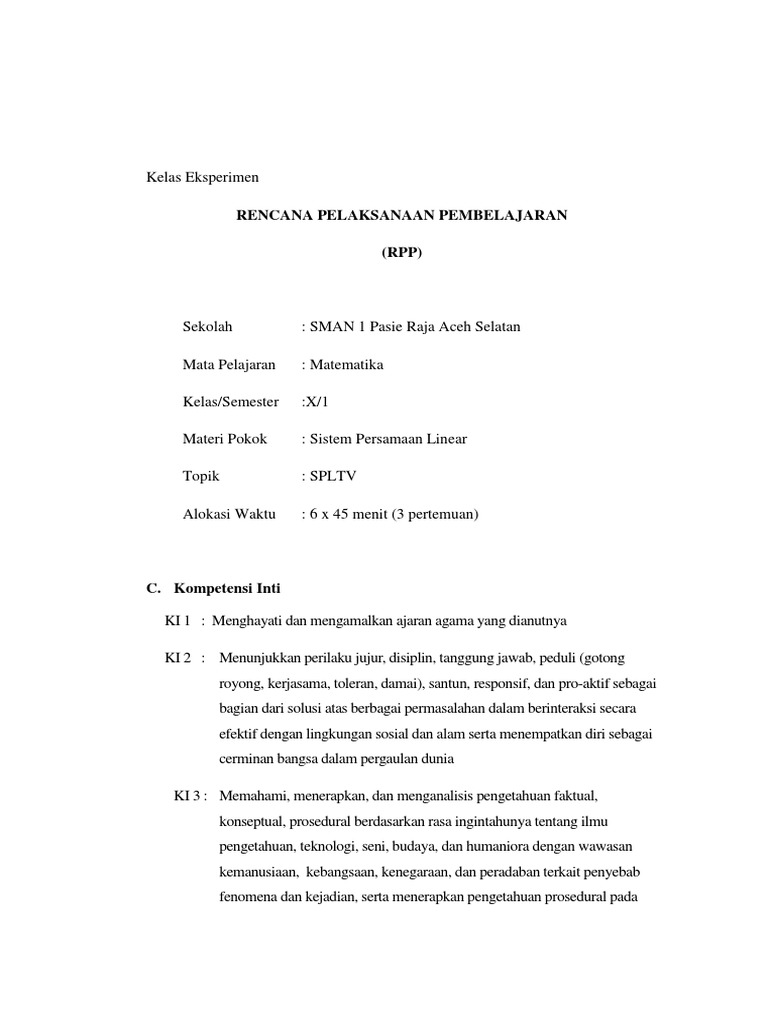 RPP K13 | PDF