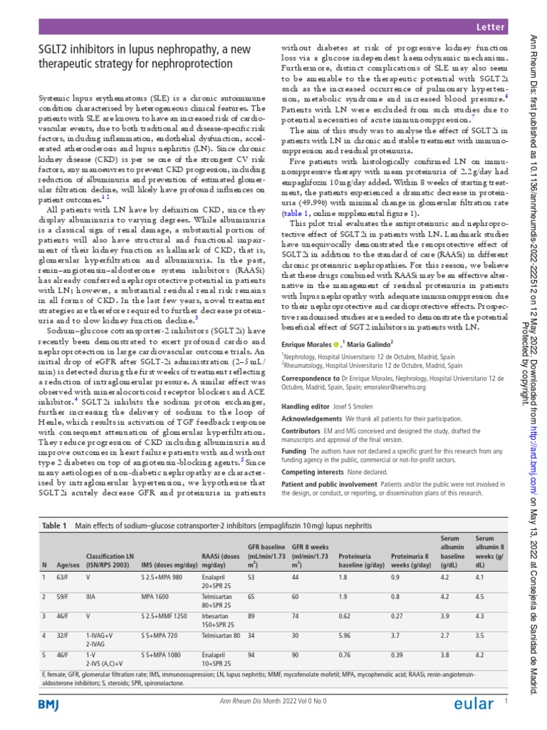 Isglt2 Nefirits Lupica | PDF | Internal Medicine | Medical Specialties