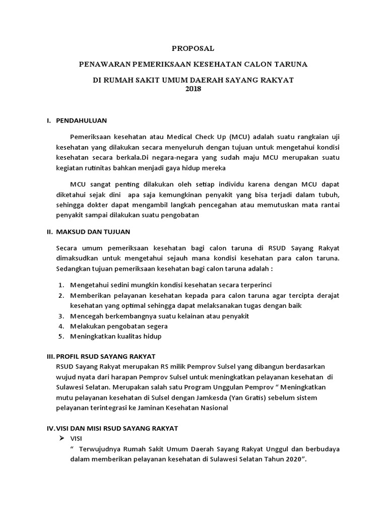 Contoh Proposal Penawaran Kerjasama | PDF