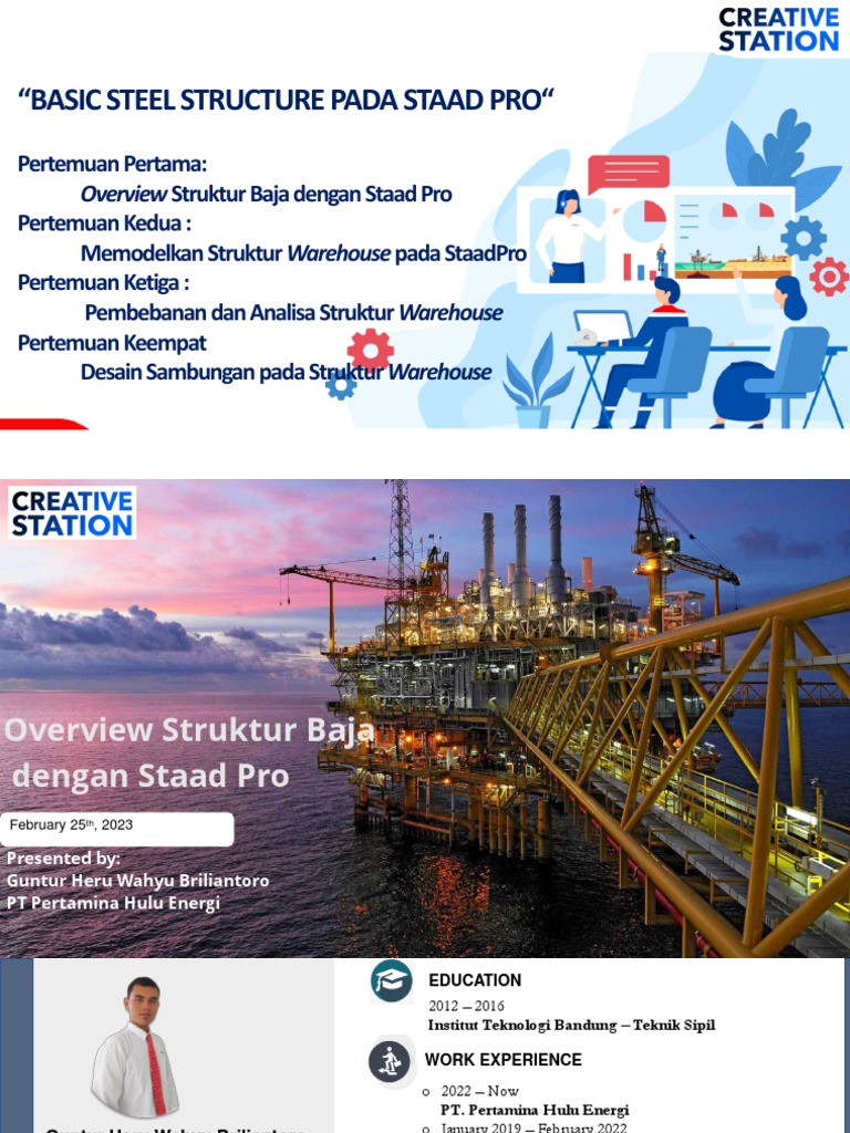 Basic Steel Structure Pada Staad Pro | PDF